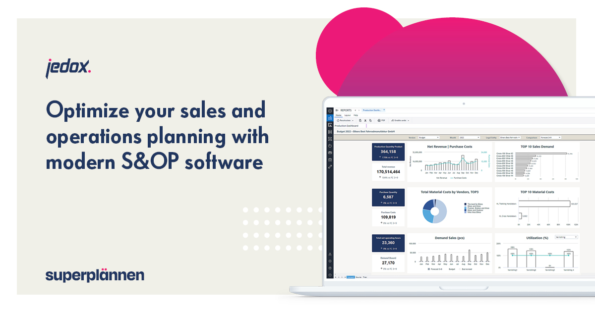 S&OP software – optimize your sales and production planning