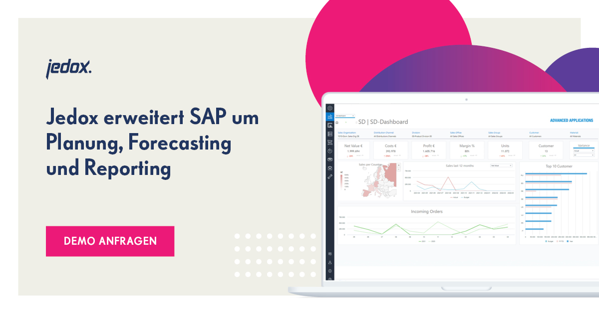SAP – Jedox erweitert um Planung, Forecasting und Reporting
