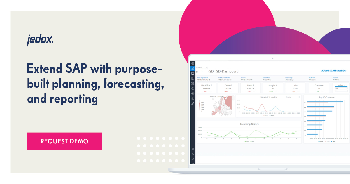Extend SAP purpose-built planning, forecasting & reporting