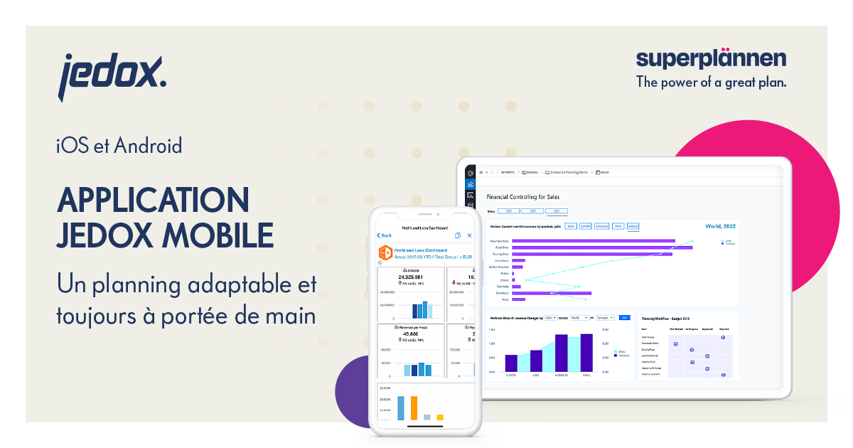 Application Jedox Mobile – Un planning adaptable