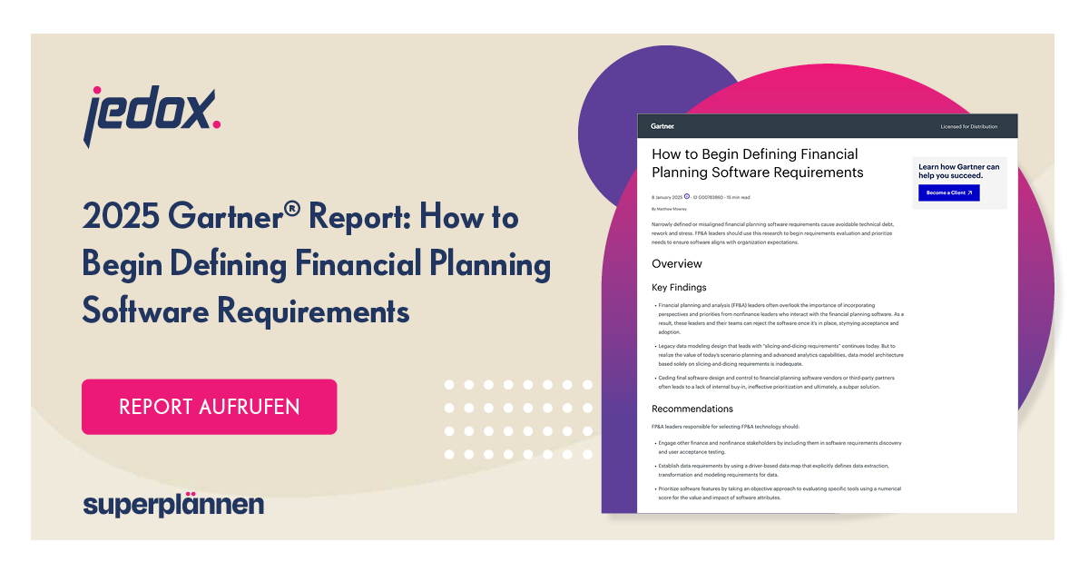 Defining financial planning software needs| Gartner® Report